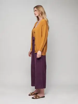 PAULA Rubelita Cashmere Short Cardigan - Orange