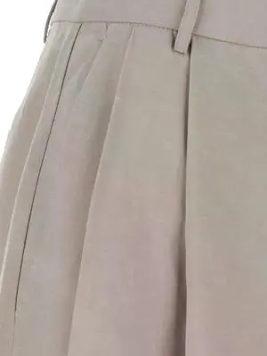 MERCI Cotton High-waisted Wide Leg Trousers