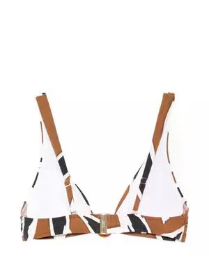 MARYAN MEHLHORN Abstract-print Buckle Bikini Top