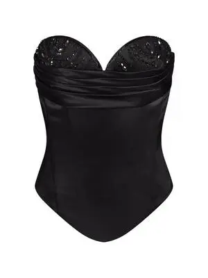 ALEXIA & ANTONIA Embellished Corset Top