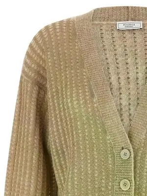 Peserico Waffle Lamé Cardigan - Neutrals