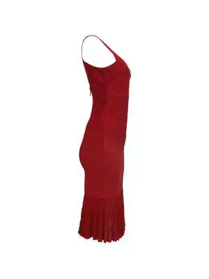 Herve Leger Pleated Bandage Midi Dress