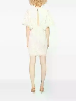 TWINSET Mini V-neck Lace Dress