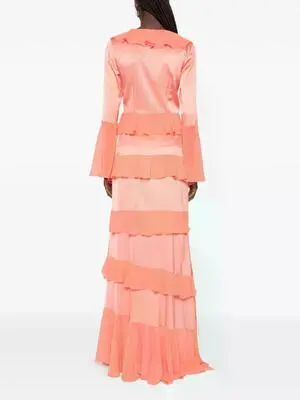 LES FILLES D'EVA Ruffled Maxi Dress - Pink