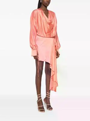 LES FILLES D'EVA Draped Cowl-neck Dress