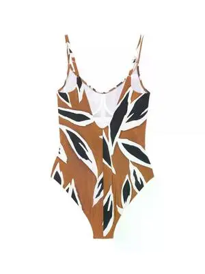 MARYAN MEHLHORN Nomade Leaf-print Swimsuit