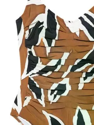 MARYAN MEHLHORN Nomade Leaf-print Swimsuit