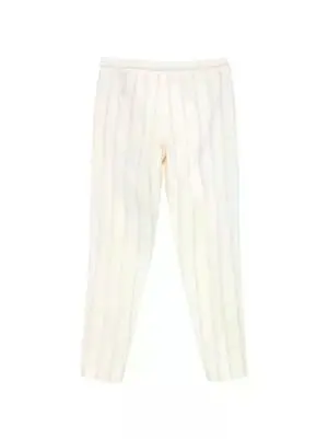 Fedeli Striped Drawstring Trousers - Neutrals