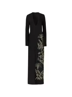 Costarellos Vita Beaded-appliqué Gown - Black