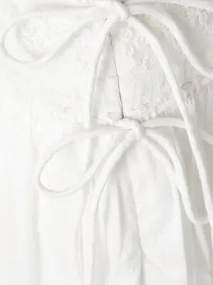 Posse Danielle Lace-trimmed Cotton Skort - White