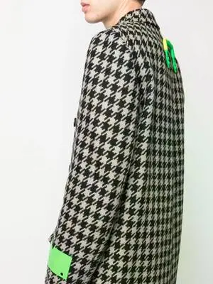 Off-White Houndstooth Double-breasted Coat