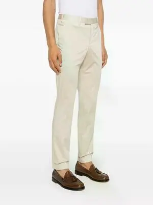 PT TORINO Pressed-crease Slim-fit Tailored Trousers - Neutrals