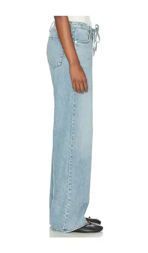 Rag & Bone Featherweight Phoebe Drawstring Wide Jeans - Blue