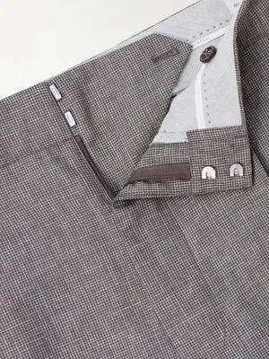 Brunello Cucinelli Straight-leg Pleated Wool Suit Trousers - Brown