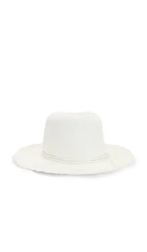 Hat Attack Fringed Pammy Panama Fedora Hat - Cream