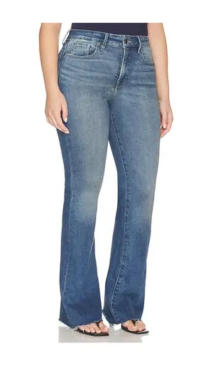 Good American Good Legs Flare Jeans - Blue