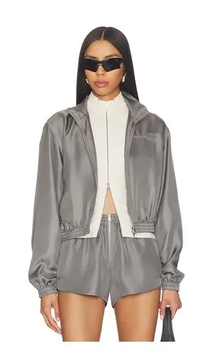 Alexander Wang Cropped Track Jacket - Grey