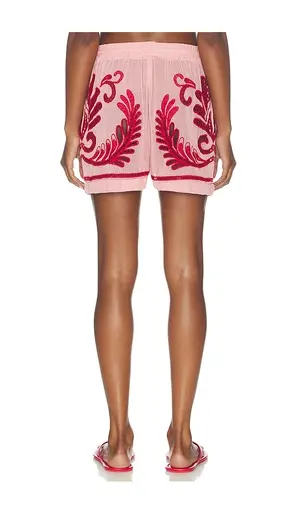 Farm Rio Embroidered Drawstring Shorts