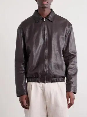 Brunello Cucinelli Leather Jacket - Brown