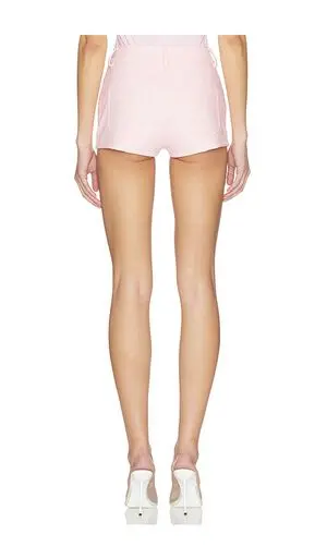 Norma Kamali High Waist Jean Short - Pink