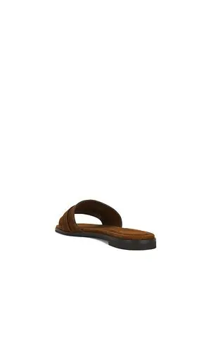 Tory Burch Romy Suede Slides - Brown