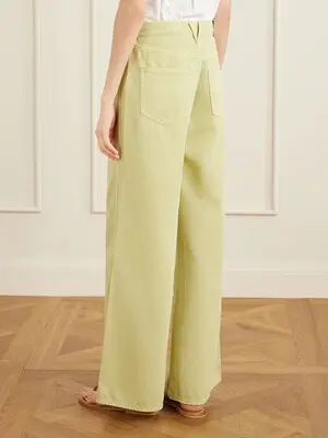 Veronica Beard Kasey Mid-rise Wide-leg Jeans