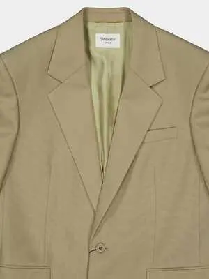 Saint Laurent Single-breasted Virgin Wool And Silk Jacket - Beige