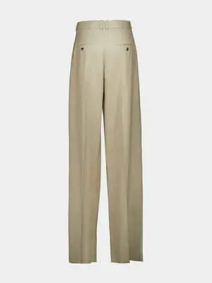 Saint Laurent Wide-leg Wool And Silk Trousers