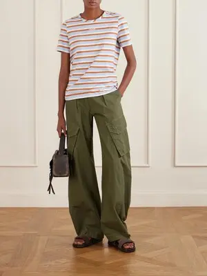 Marni Appliquéd Striped Cotton-jersey T-shirt