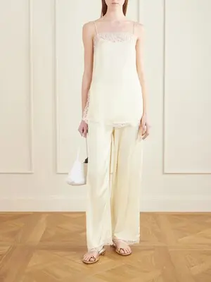 Faithfull The Brand Adnina Lace-trimmed Top - Yellow