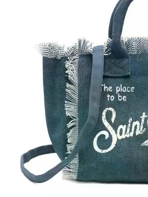 MC2 SAINT BARTH Colette Frayed Tote Bag - Blue