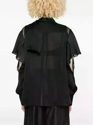 Sacai Pussy-bow Ruffled Shirt