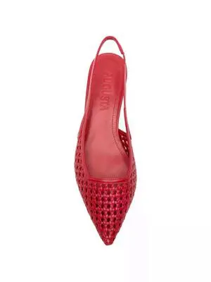 AUGUSTA Harper Leather Slingback Pumps - Red