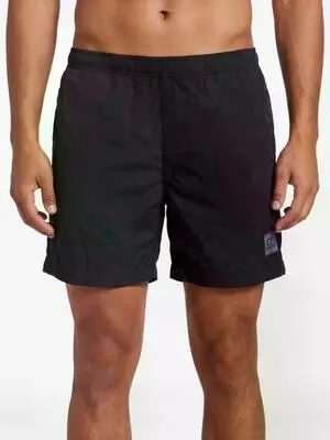 C.P. COMPANY Logo-patch Swim Shorts - Black