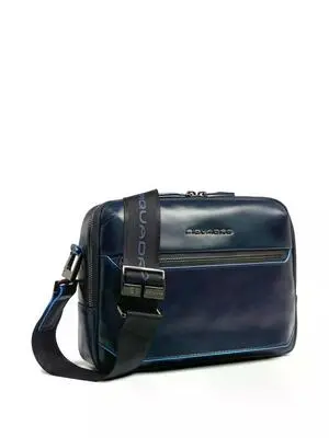 PIQUADRO Leather Crossbody Bag - Blue