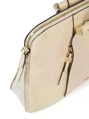 PIQUADRO Expandable Leather Laptop Bag - Neutrals