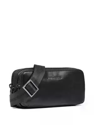 PIQUADRO Leather Clutch With Removable Dividers - Black