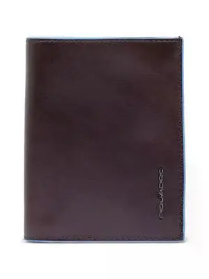 PIQUADRO Vertical Trifold Leather Wallet - Brown
