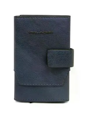 PIQUADRO Pop-up Leather Cardholder - Blue