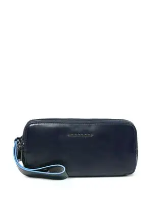 PIQUADRO Leather Travel Bag - Blue