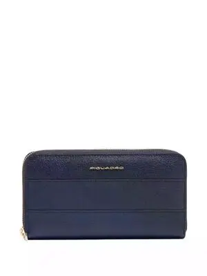 PIQUADRO Zip-around Leather Wallet - Blue