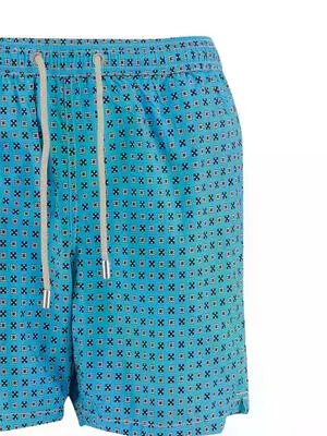 MC2 SAINT BARTH Patterned Swim Shorts - Blue