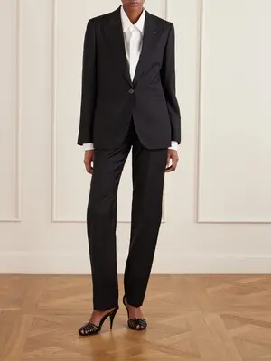 Givenchy Pinstriped Wool Tapered Trousers