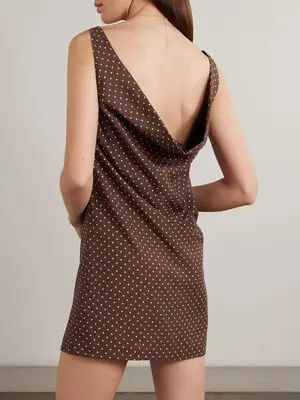 Posse Evie Polka-dot Tencel™ Lyocell Mini Dress