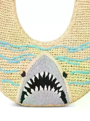 Staud Moon Raffia Tote Bag
