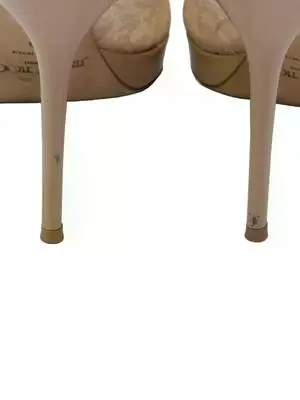 JIMMY CHOO Leather Lace Slingback Pumps