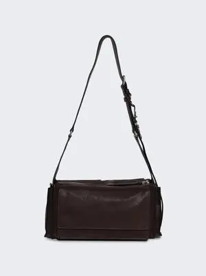 Miu Miu Nappa Leather Shoulder Bag - Brown