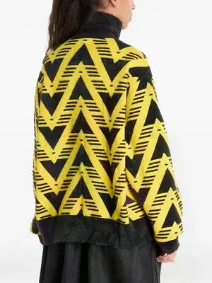 Adidas Knitted Geometric Half-zip Sweater