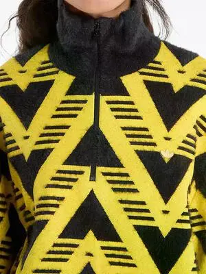 Adidas Knitted Geometric Half-zip Sweater