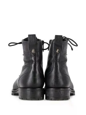 JIMMY CHOO Leather Lace-up Ankle Boots